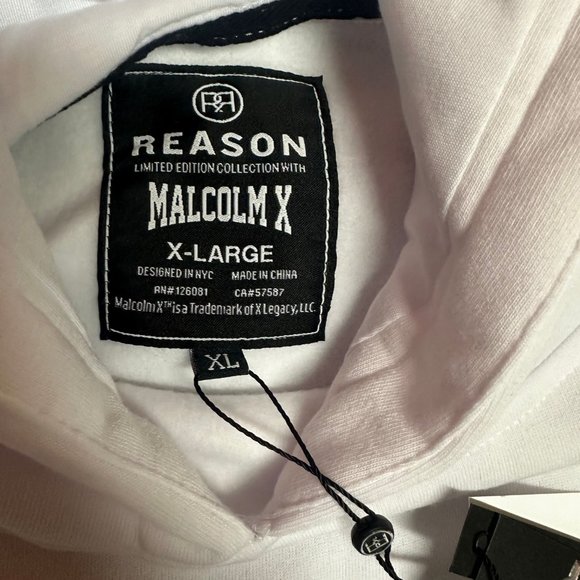 Reason | Shirts | Reason Mens White Oversized Malcolm X Long Sleeve ...